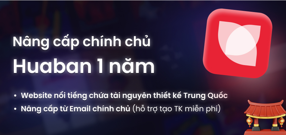Tài khoản website thiết kế Huaban