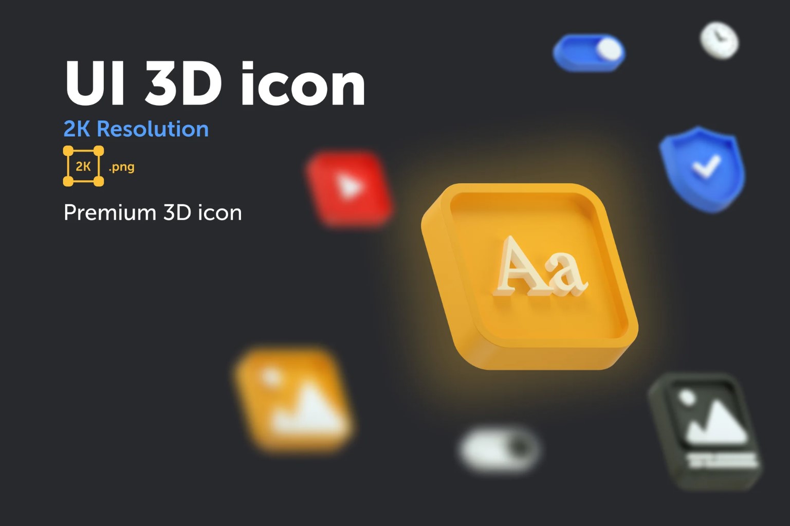 Pack Icon 3D UI icon PNG