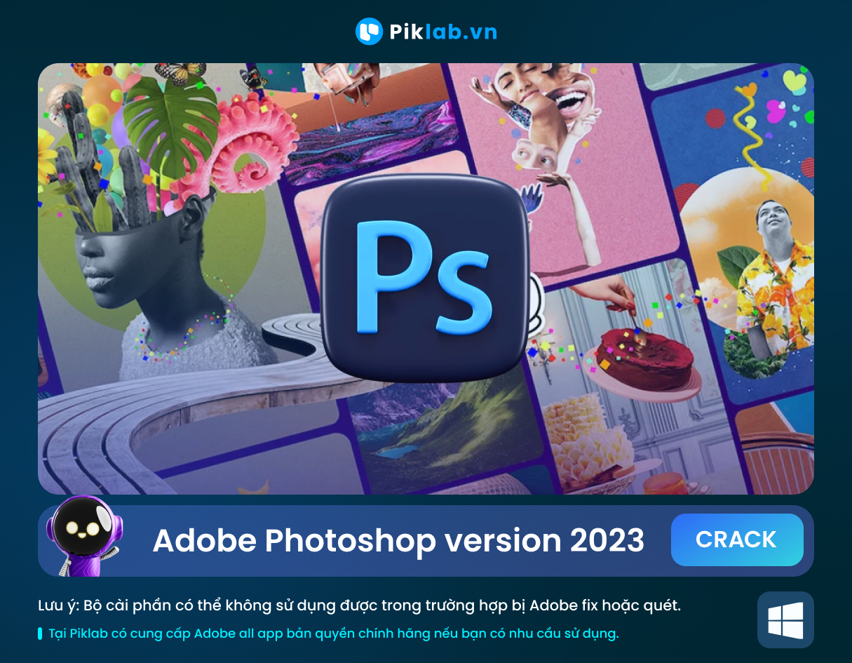 Bộ cài phần mềm miễn phí Adobe Photoshop 2023 crack