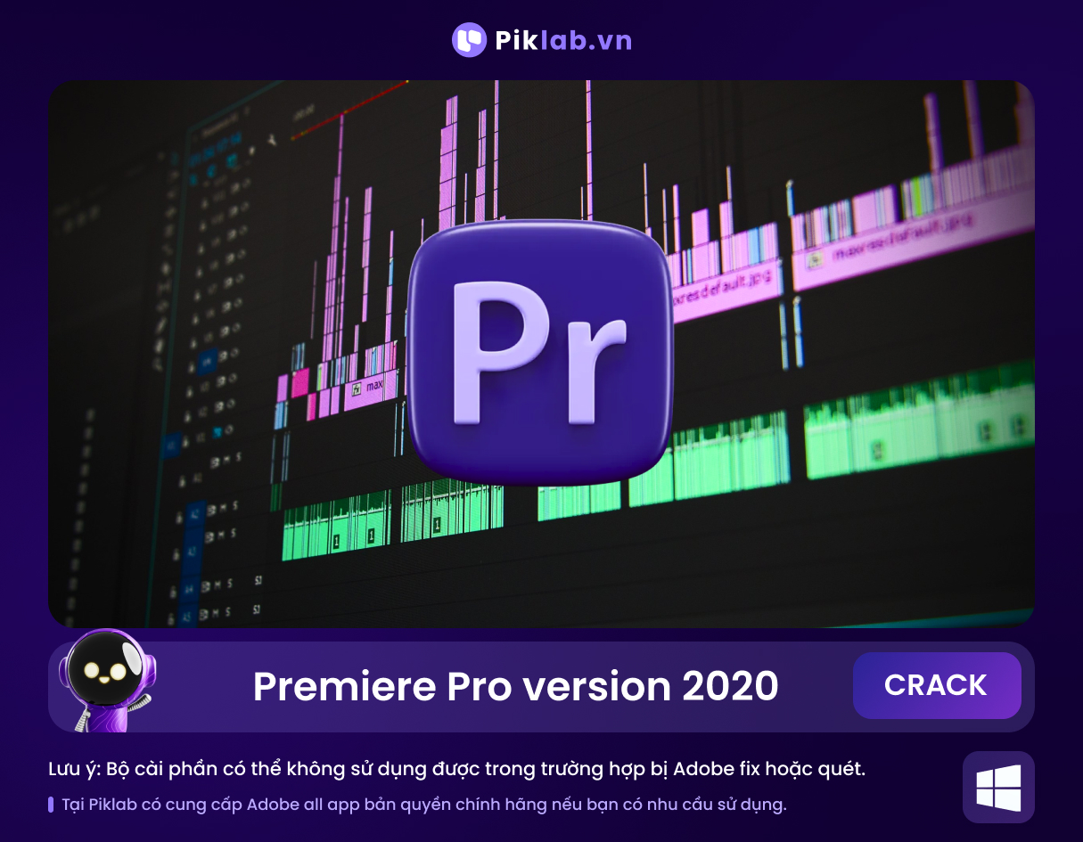 Bộ cài phần mềm miễn phí Adobe Premire Pro 2020 crack