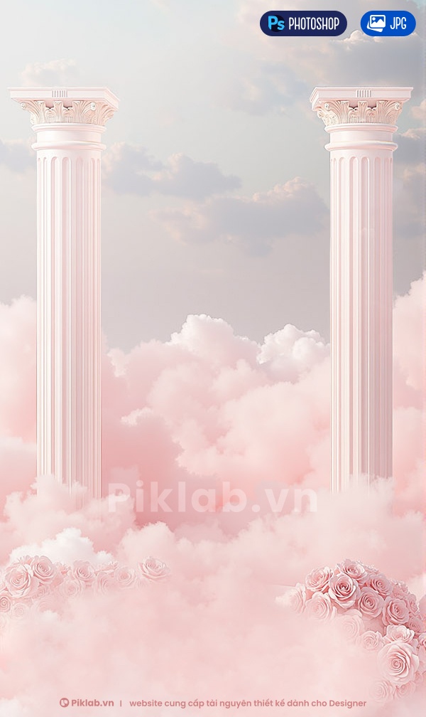 Design resource nature background design features two classic columns ...