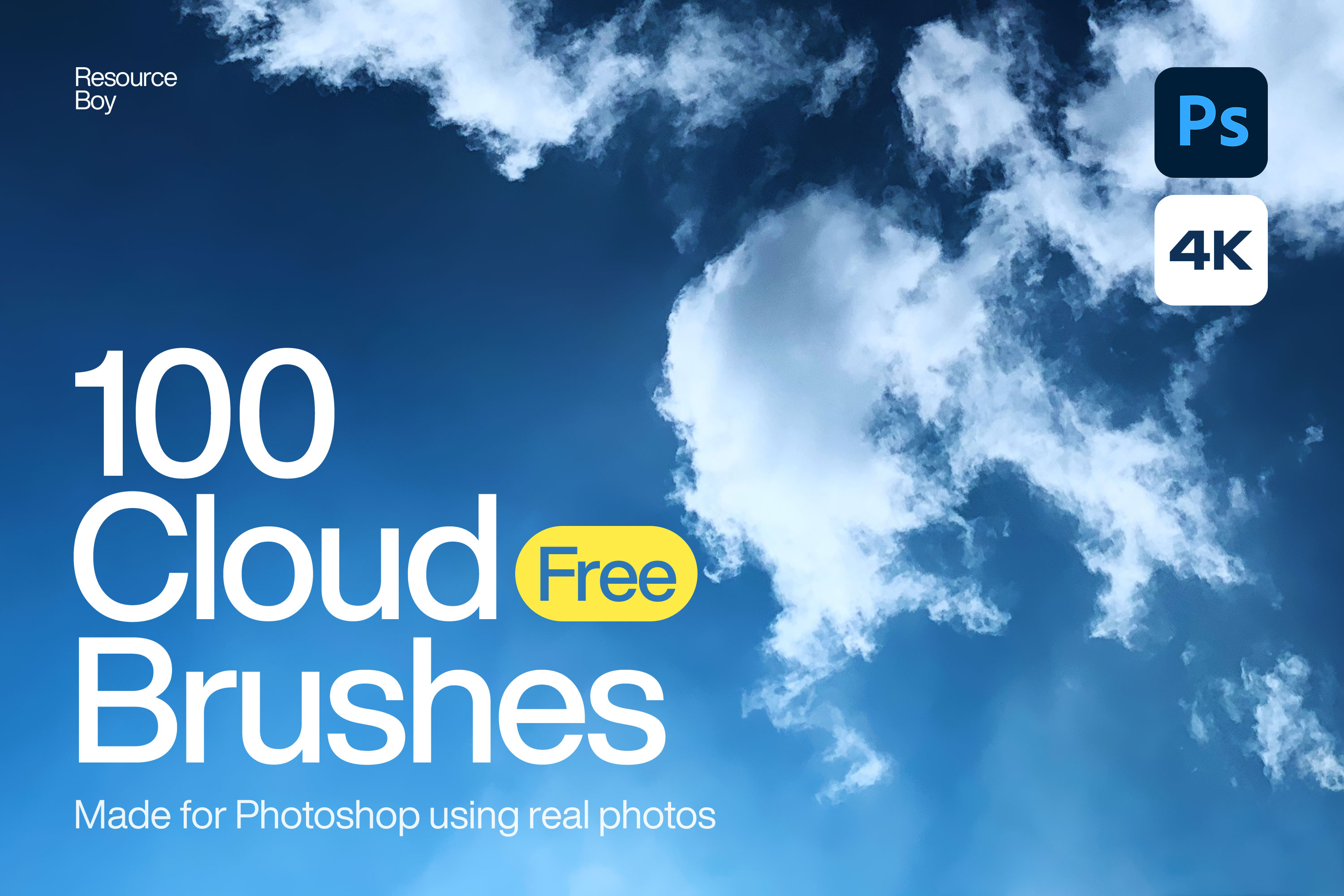 100 Cloud effects Photoshop brushes