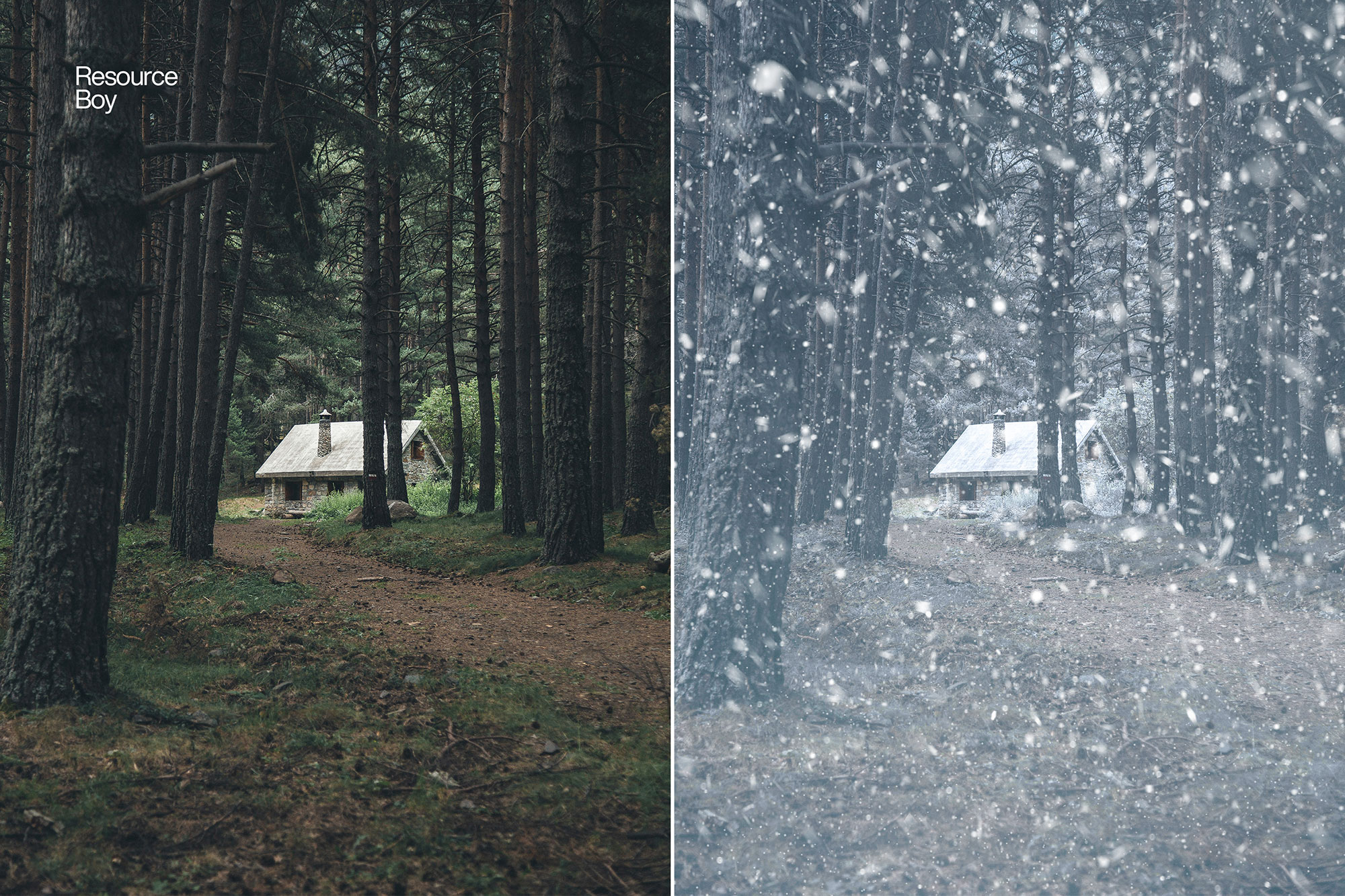 100 Snow effects Photoshop brushes