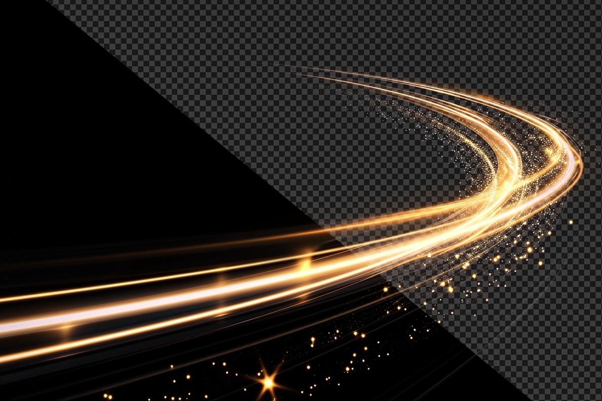 Road line golden light effects motion blur background - Road line light 002