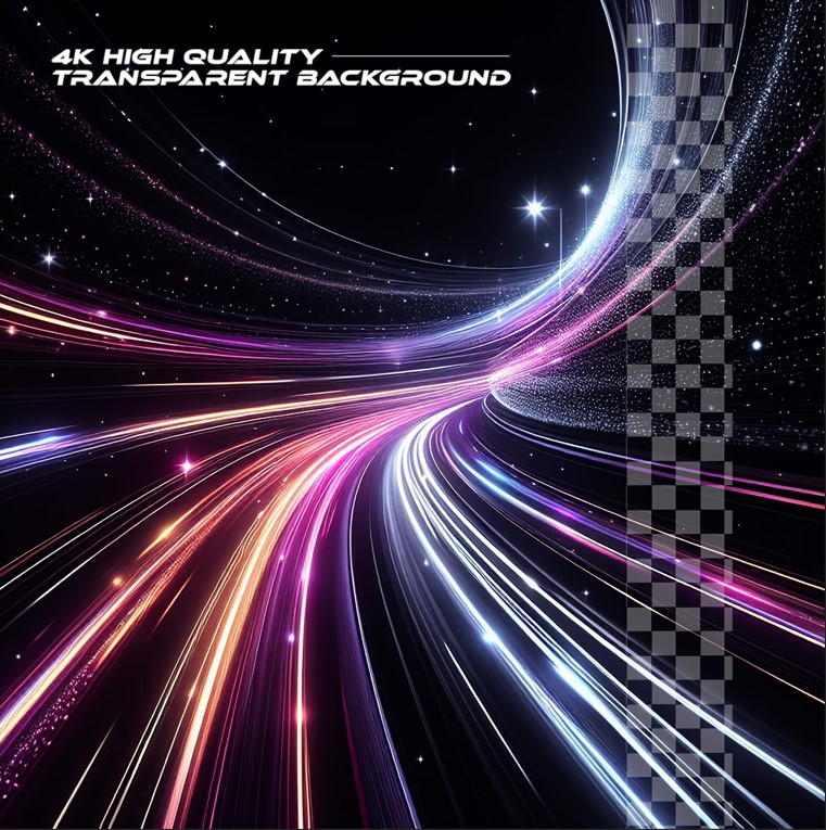 Road line neon light effects motion blur background - Road line light 072