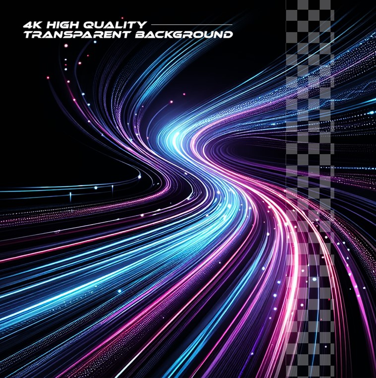 Road line neon light effects motion blur background - Road line light 076