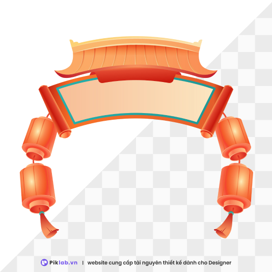 Design resource traditional Roof Title Frame Orange Lantern String ...