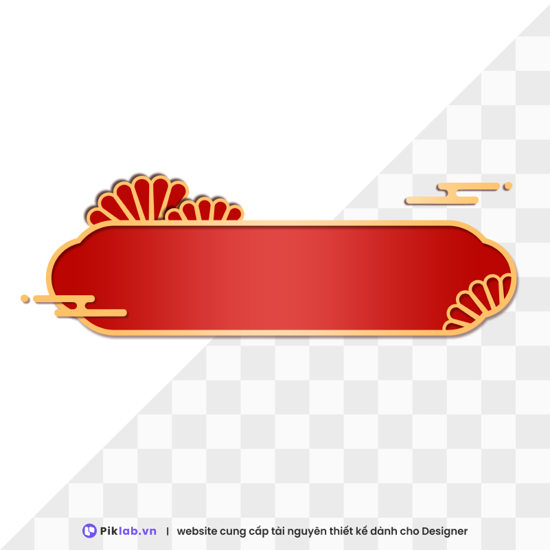 Design resource traditional red frame with gold rim happy new year tet ...