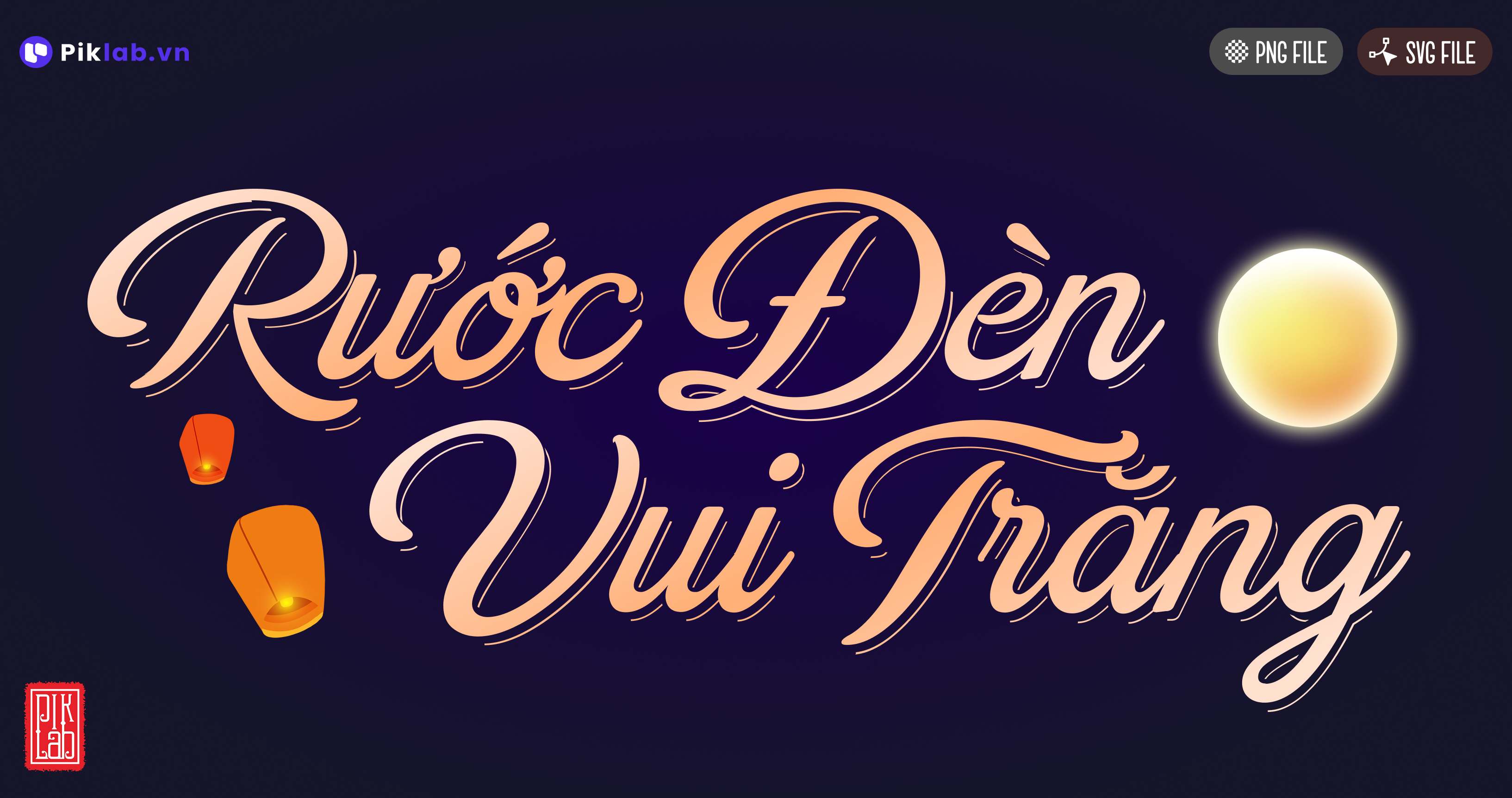 Mid-Autumn Festival Creative Typography Design - Thiết kế typo “Rước ...