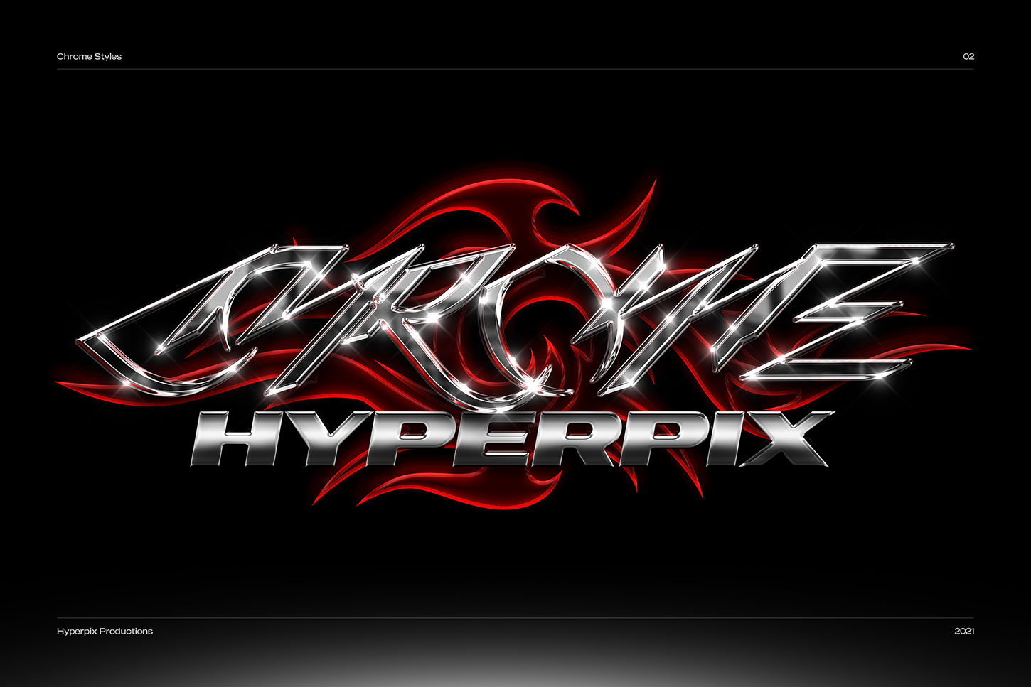 Chrome Hyperpix text effect - piklab32