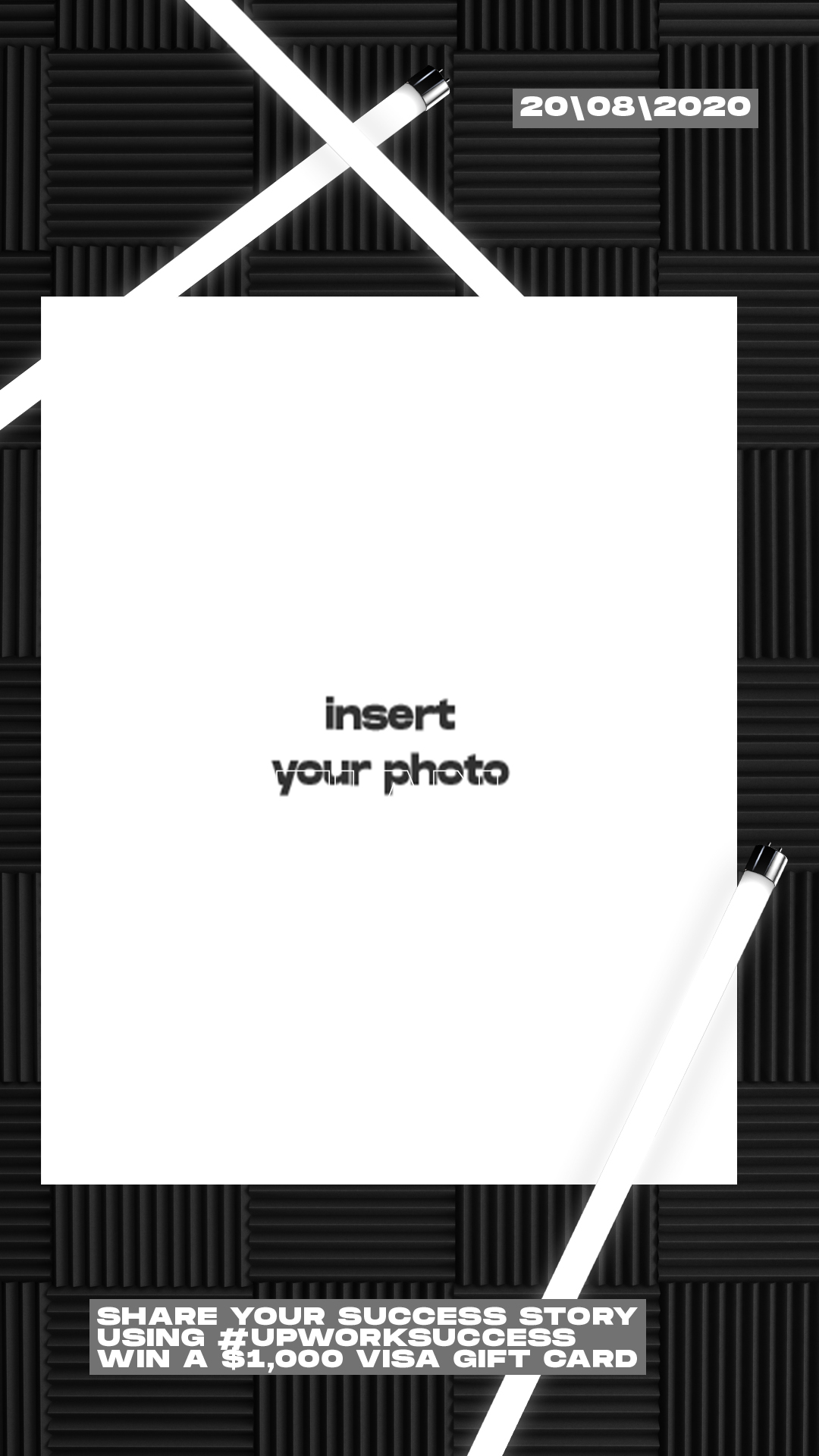Advertising Design Template Black Background Collage Art - piklab214