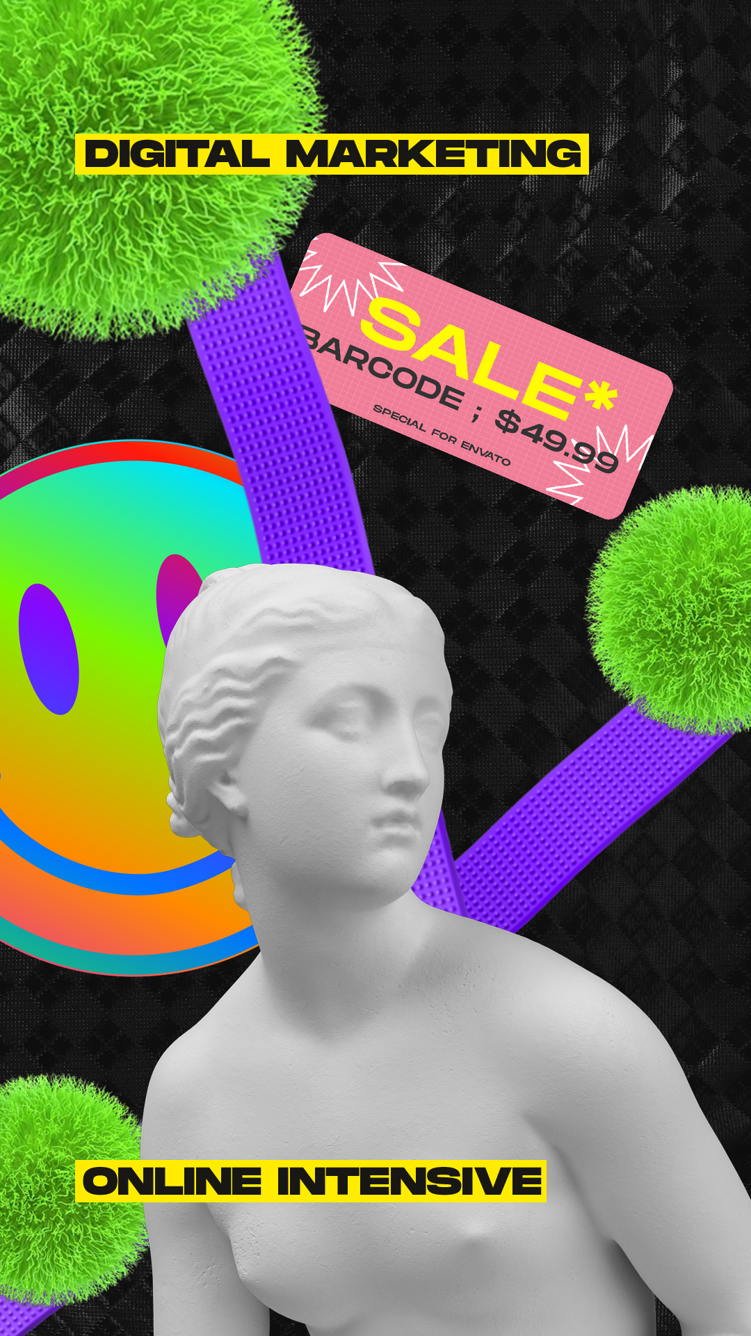 Digital Marketing Portrait of A Apollo Cyberpunk Style Collage Art ...