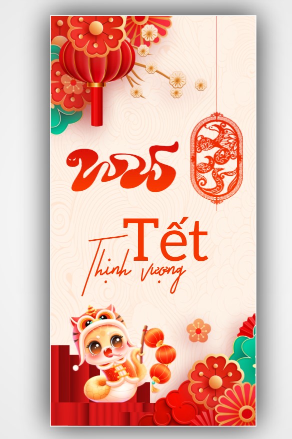 Chúc mừng năm mới tết thịnh vượng 2025 snake mascot happy new year tet ...