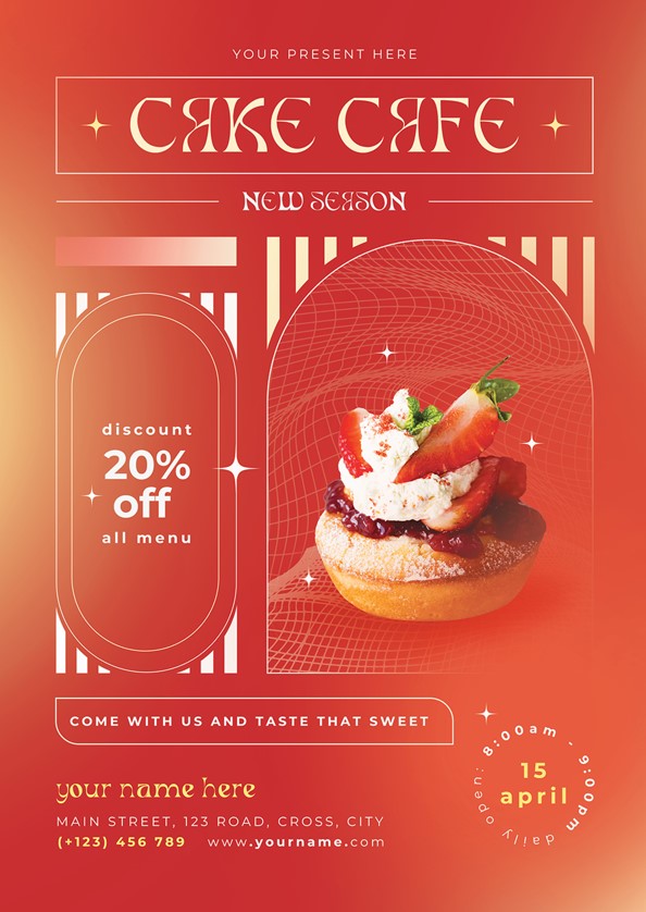 F&B culinary poster New Season Menu Discount Poster Sweet Menu Fruit ...