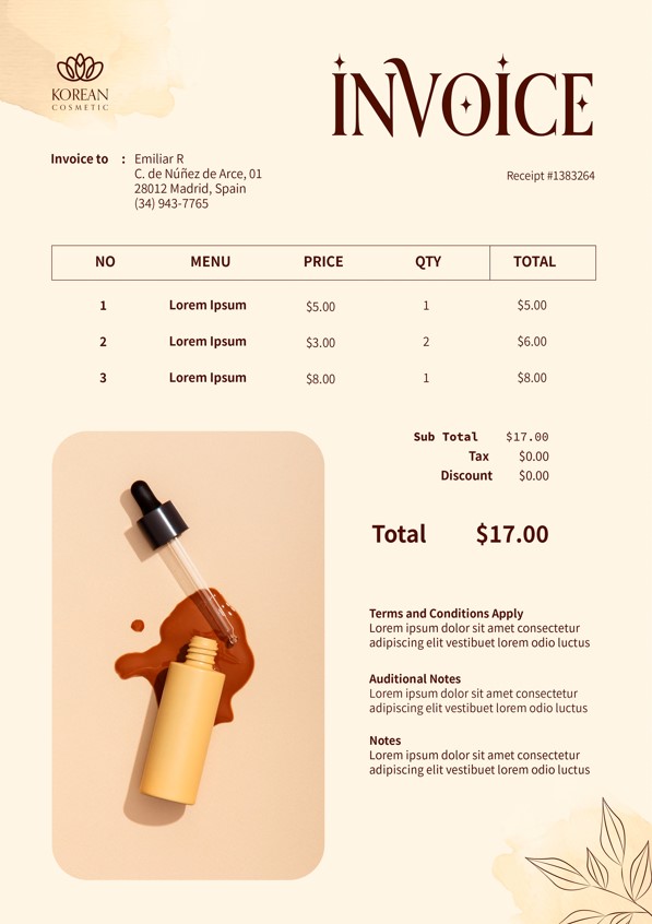 Korean Cosmetic Invoice White Background Product Image Beauty Product ...