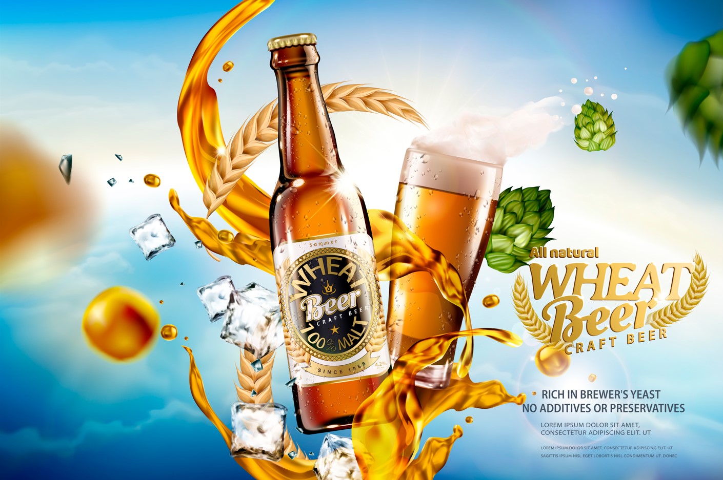 This week Special Beer Promotion Banner Template - piklabvip628