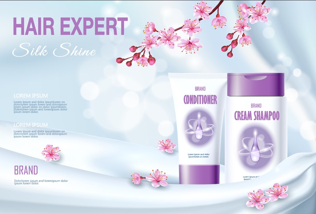 Detailed Hair Style Objects Isolated Vector Illustration Poster ...