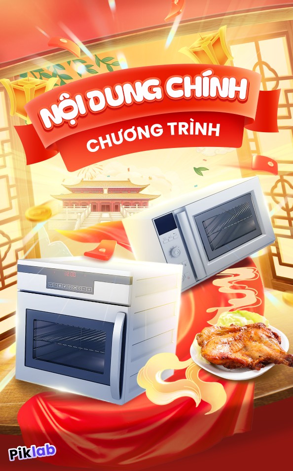 Home appliances poster. Festive design with red as the main color ...