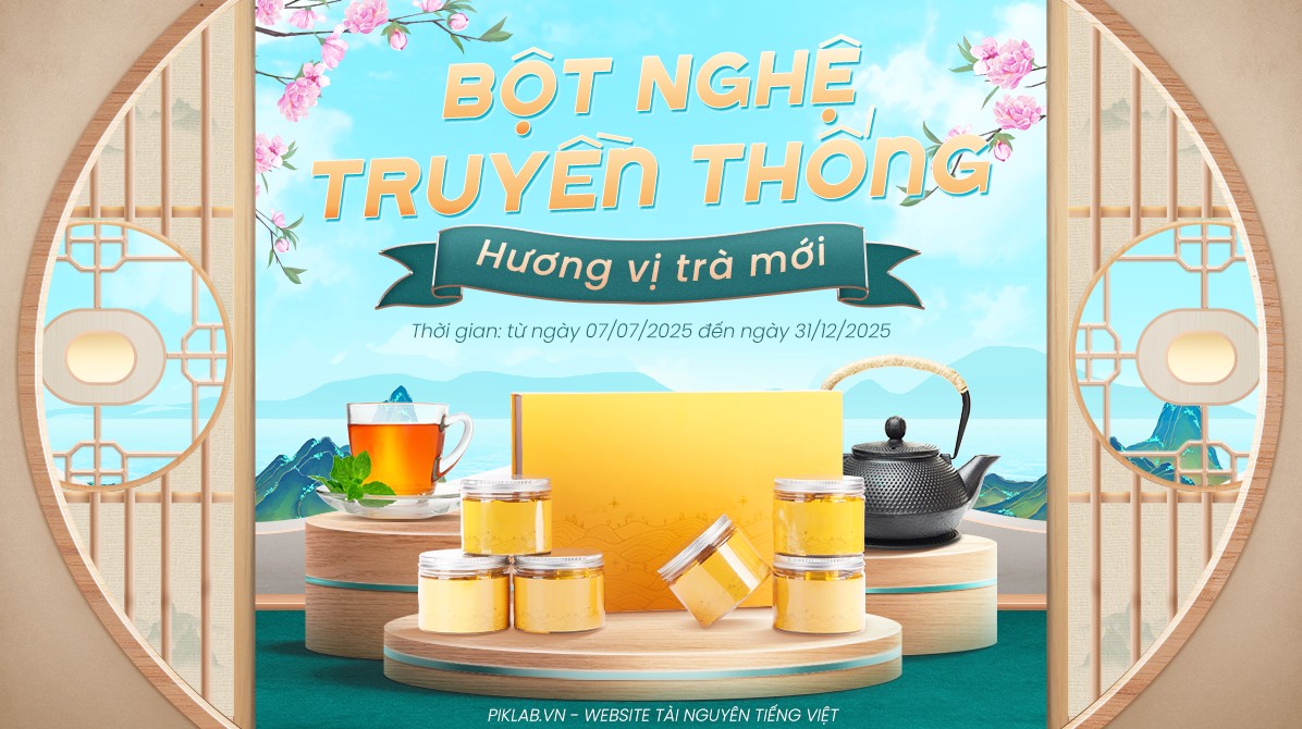 Poster introducing new tea flavor, traditional turmeric powder ...