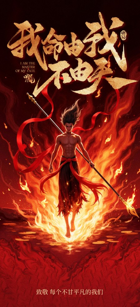 Natra Project, Ne Zha 2 movie Banner Poster Media Post, Poster Natra Ma ...