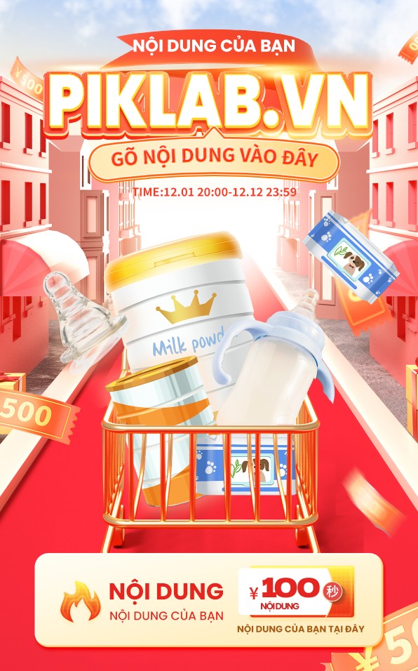 E-commerce Mother and Baby Products Promotion Banner, Bright Orange and ...