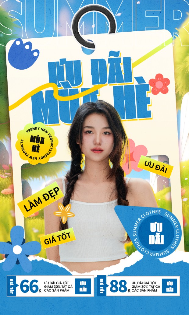 E-commerce Summer Spa Promotion Banner, Bright and Colorful with a ...