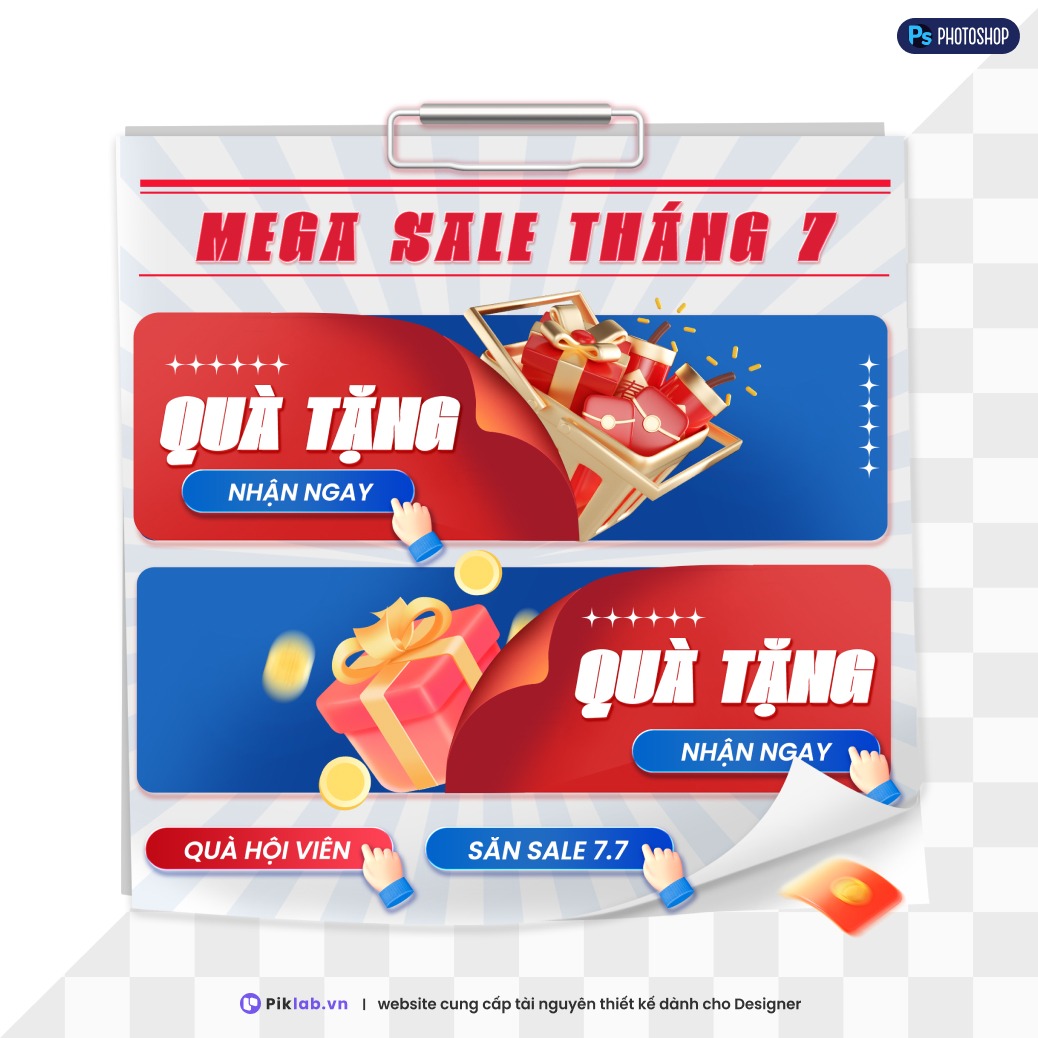 Design Popup Website E-commerce, Vibrant Red and Blue Theme with 3D ...