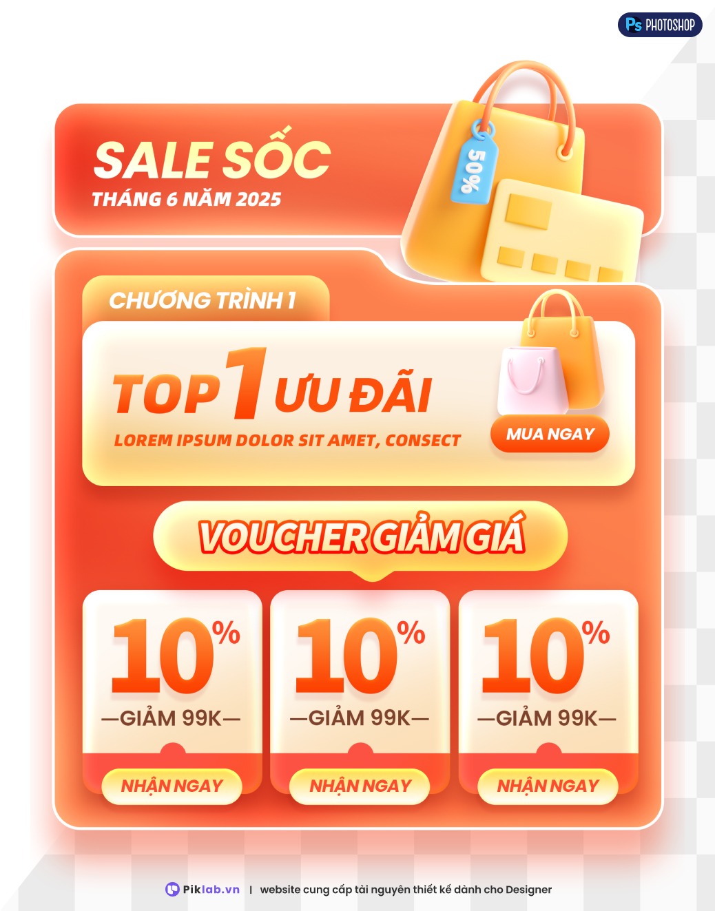 Design Popup Website E-commerce, Vibrant Orange and Gold Theme with ...