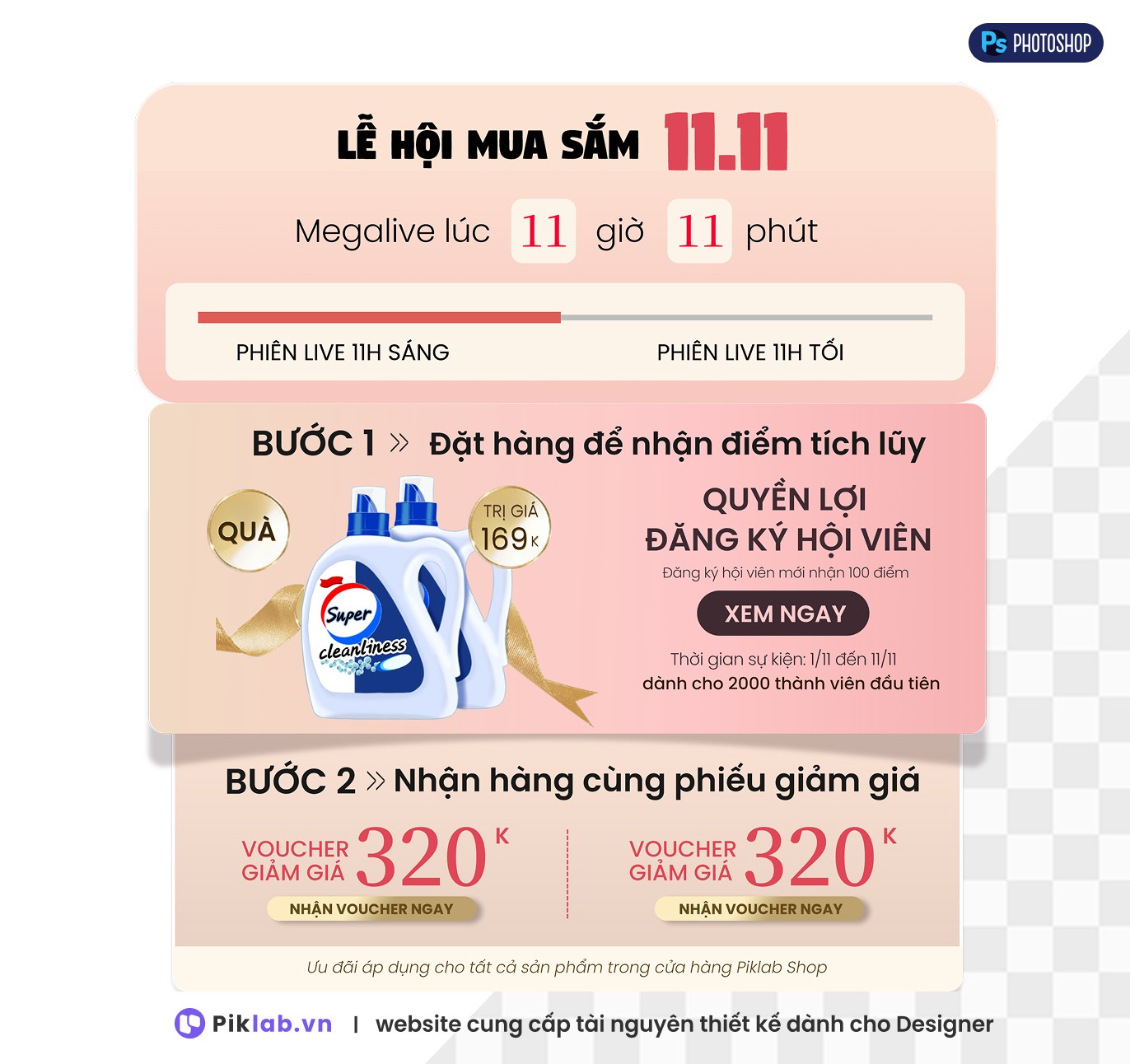 11.11 Shopping Festival Popup E-commerce, Megalive Sale Event with ...