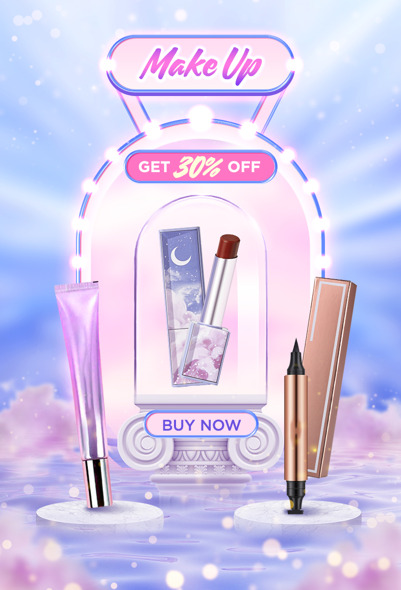Cosmetics beauty sale and makeup post banner design template - TMDT 007