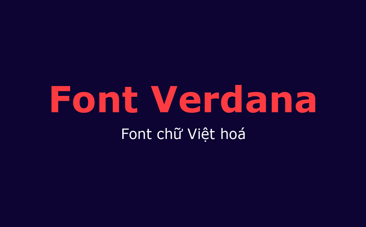 Font Việt hóa Verdana