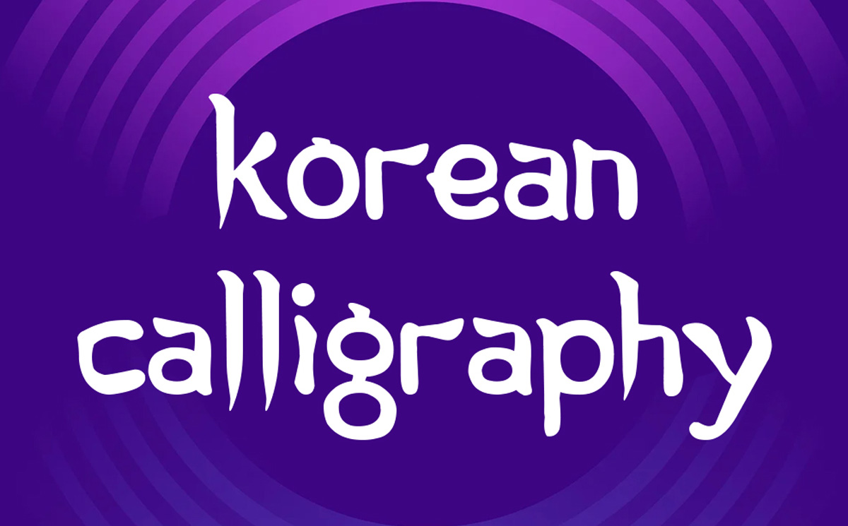 Font Việt hóa SVN Korean Calligraphy