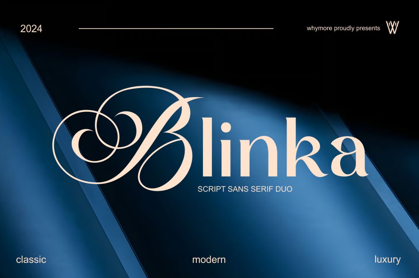 Serif Font Blinka Bold Script Cursive Serif Luxury Font Duo