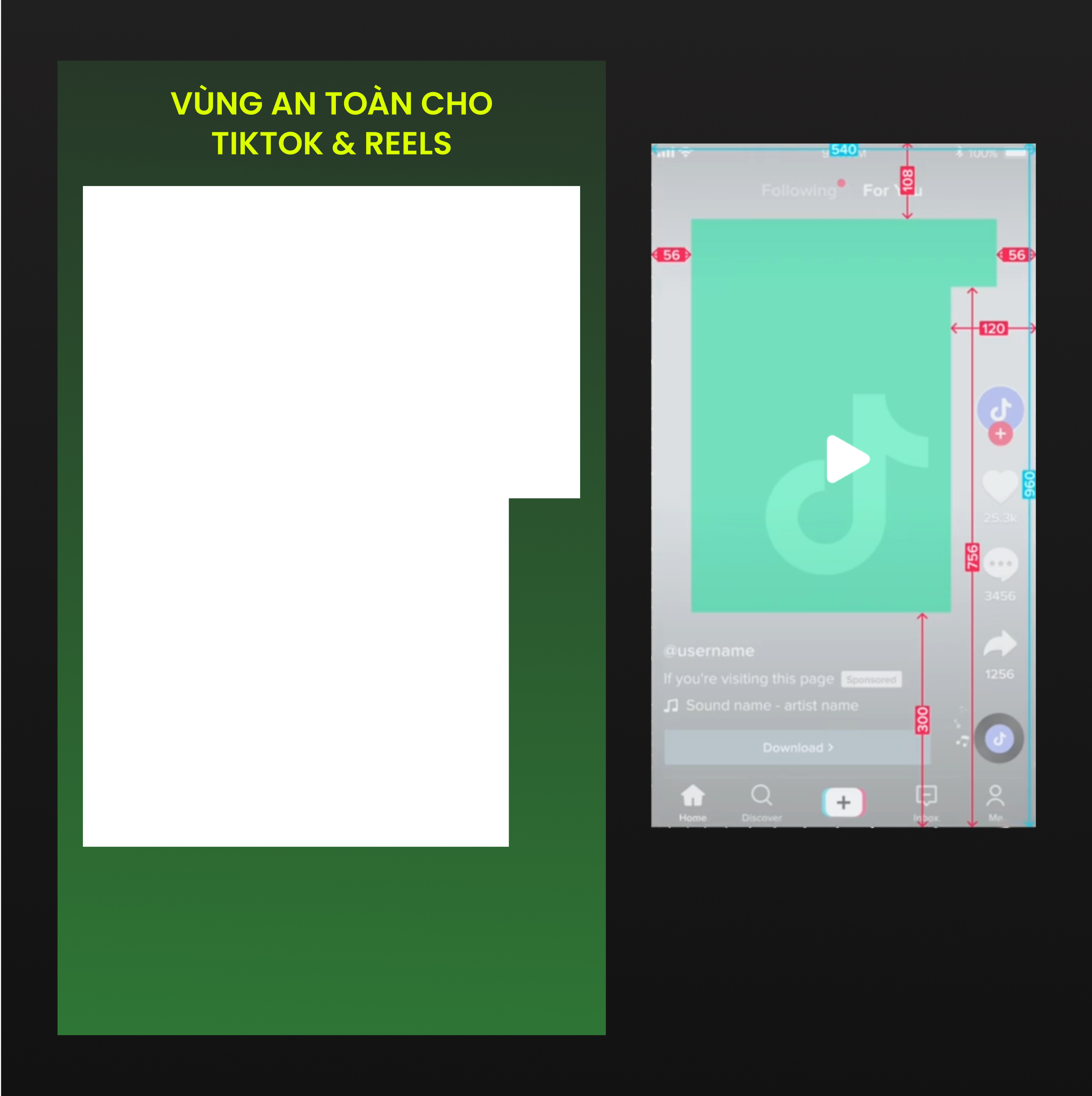 Khung an toàn edit video Tiktok & Reels