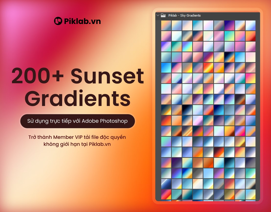 200+ Sunset Photoshop Gradients